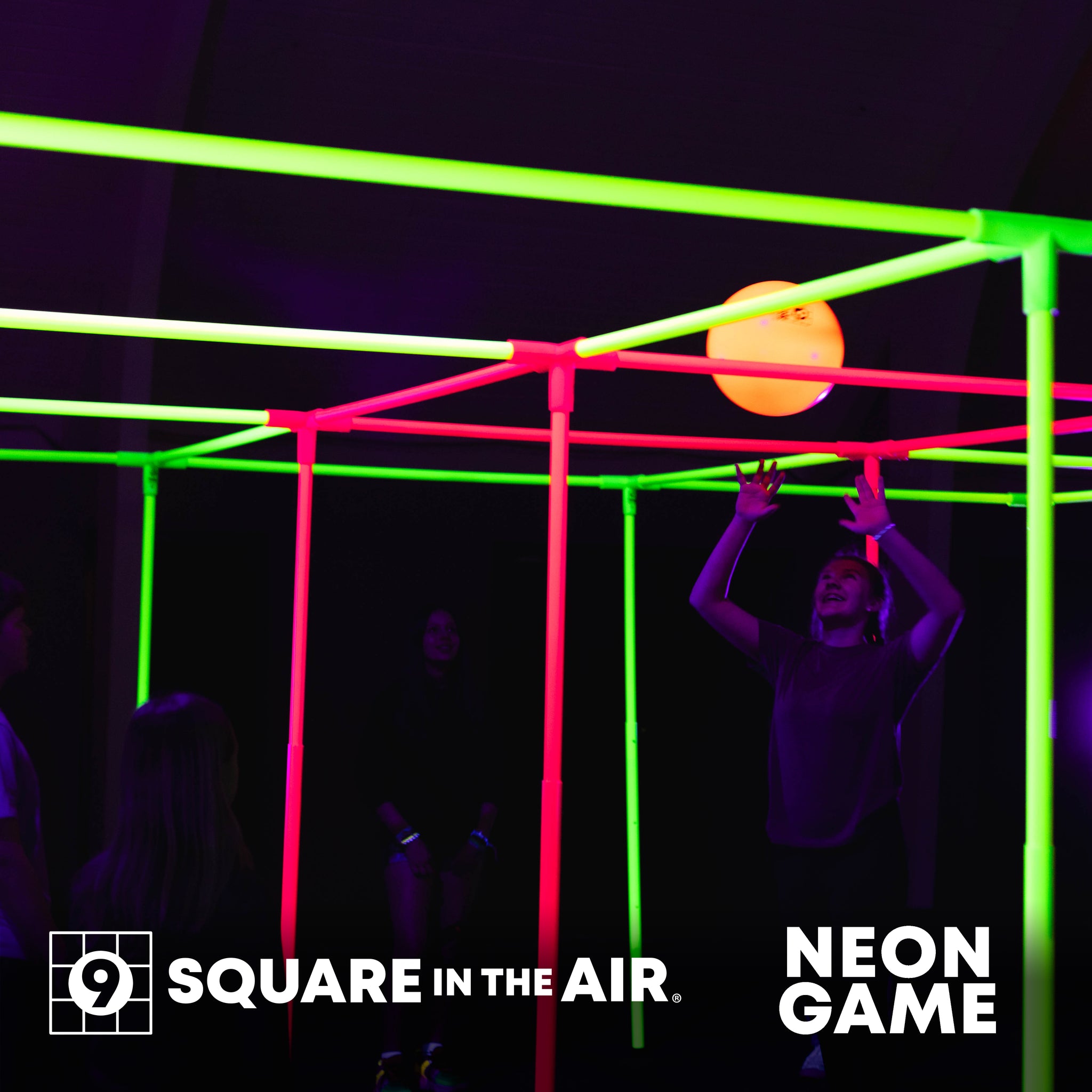 9 Square in the Air: Neon Game